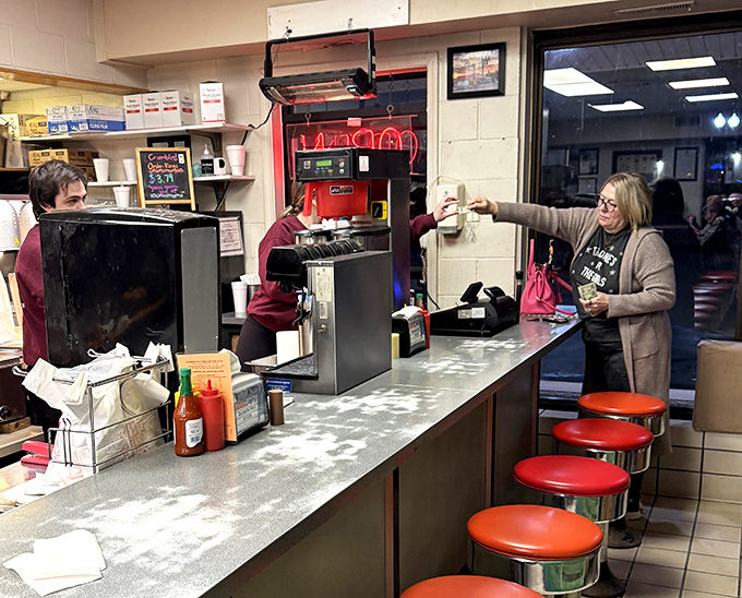 Where magic happens—the exchange of cash for culinary happiness, a transaction that's been perfected since Truman was in office.