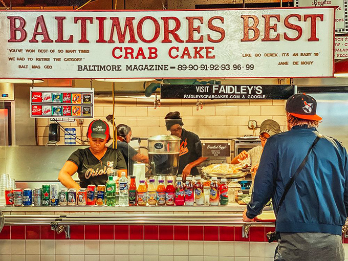 "Baltimore's Best Crab Cake" isn't just a sign&mdash;it's truth in advertising. The line forms for a reason, and that reason is delicious.