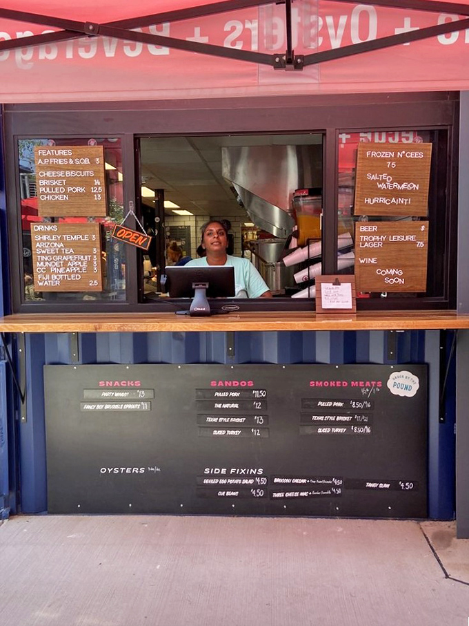 The ordering window: where dreams are made and anticipation builds. Like peeking through a portal to a more delicious dimension. 