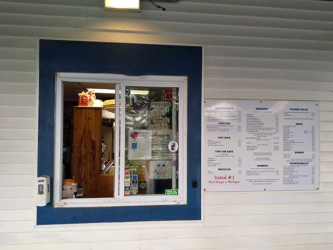 The window of opportunity &ndash; where dreams are ordered, anticipation builds, and the promise of burger bliss is just moments away.