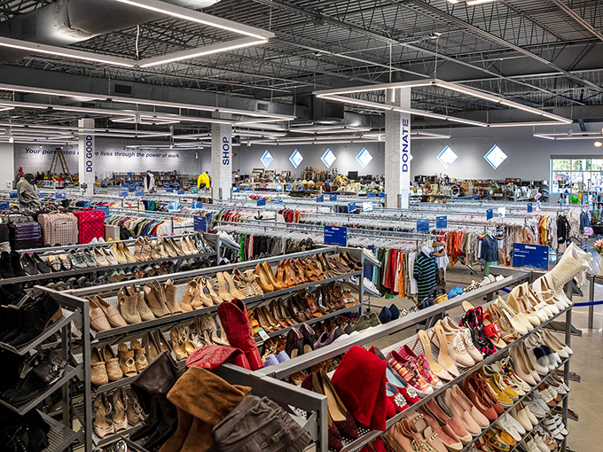 Another angle reveals the spacious layout that lets you browse without playing human Tetris with other shoppers.