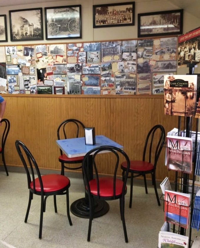 The walls display Baldwin's history while vintage ice cream parlor chairs invite you to sit and savor. Time slows down between these walls.