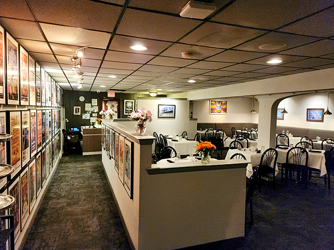 The hallway gallery leads to dining rooms where countless celebrations have unfolded over plates of pasta and bottles of Chianti.