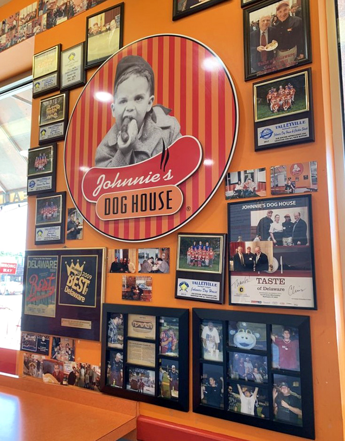 Awards and memories cover walls painted the color of macaroni and cheese &ndash; visual proof that locals have been voting with their appetites.