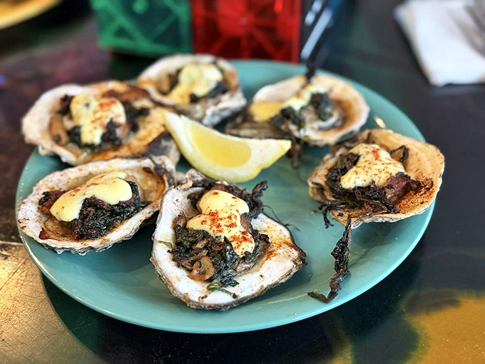 Oysters Rockefeller dressed for success with spinach and cheese. These mollusks didn't just go to college&mdash;they graduated with honors.