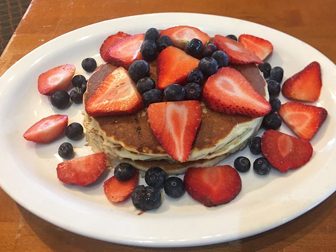 Pancakes that don't need to try too hard&mdash;just perfectly golden discs playing the perfect supporting role to nature's candy.