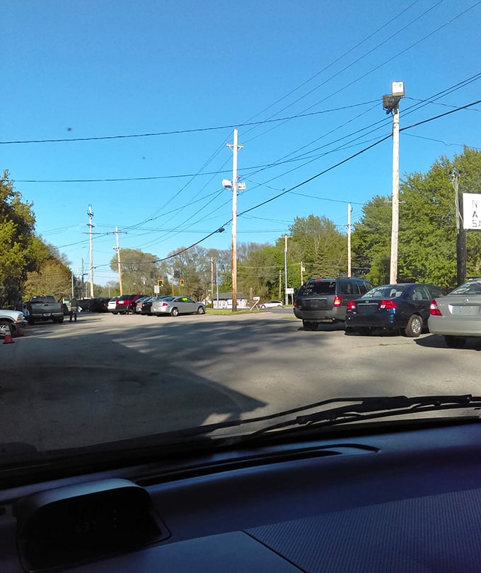 The packed parking lot tells you everything you need to know. In small-town Ohio, this many cars means you've found the good stuff. 