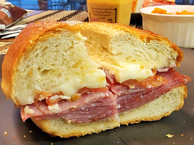 A sandwich so packed with pastrami it could make a New York deli owner nod in respectful approval.