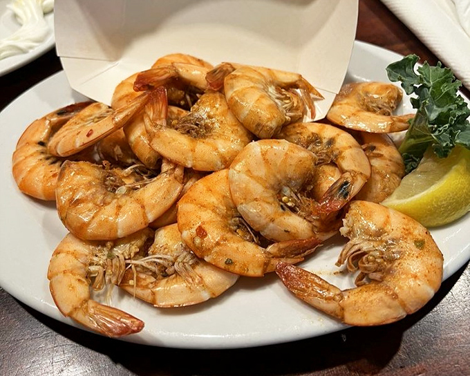 Peel-and-eat shrimp – nature's way of saying "slow down and enjoy the process." The reward is sweet, tender seafood that tastes like vacation.