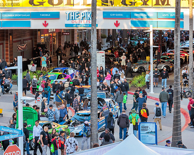 The Pike Outlets transform into a car enthusiast's dream during special events, proving Long Beach knows how to throw a party with vintage flair.