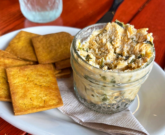 Pimento cheese served with crackers&mdash;the South's answer to caviar, but infinitely more satisfying and without the pretension.