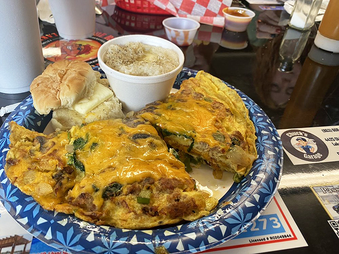 When breakfast meets BBQ, magic happens. This hearty omelet proves that eggs and pork were destined to be together from the beginning of time.