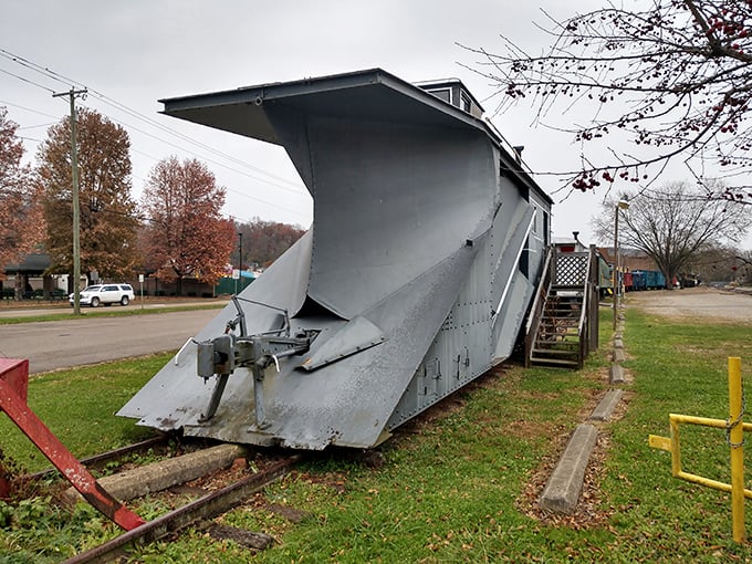 This isn't just retired equipment—it's a snow-conquering beast that once cleared paths through Ohio winters, now resting in well-earned retirement.