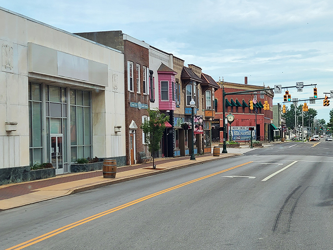 Small-town streets where traffic jams involve three cars at a stoplight. The pace here is slower than your grandson's explanation of TikTok.