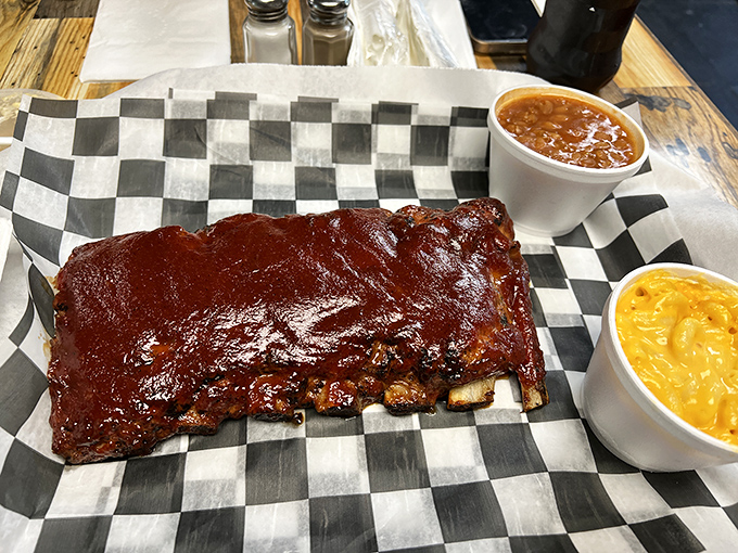 Ribs so tender they practically surrender to your fork, with sides that know their supporting role but still steal scenes. 