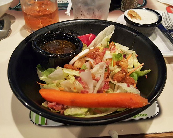 This salad bowl comes with its own philosophy: life's too short not to have a little crunch with your greens.