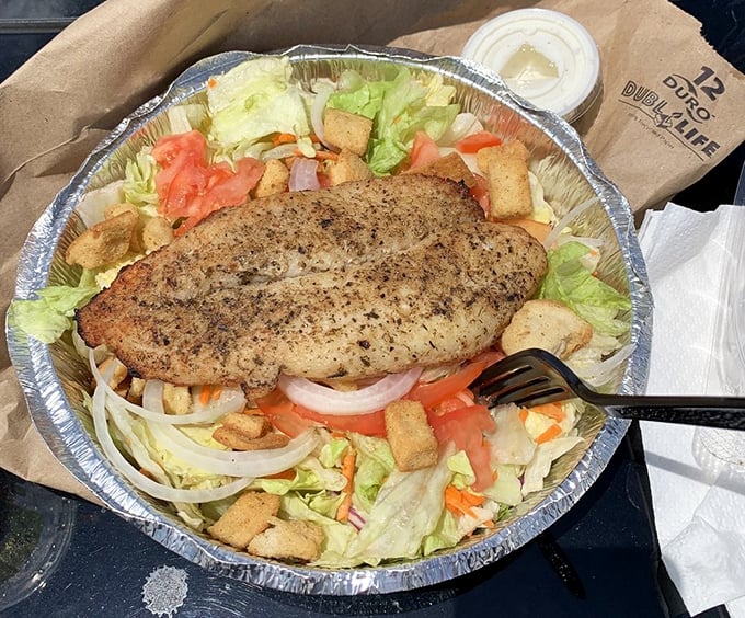 Even the salads get the royal treatment with perfectly grilled fish. When lettuce plays second fiddle, you know you're somewhere special.