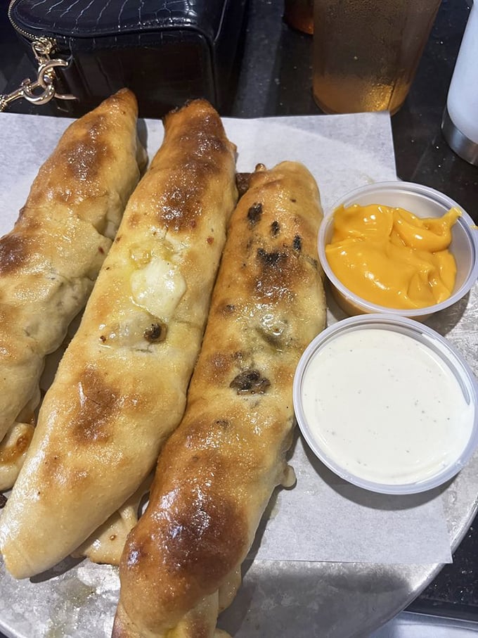 These breadsticks with their golden-brown complexion aren't just stuffed&mdash;they're practically bursting with personality and cheese-pulling potential.