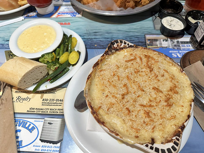 This bubbling seafood casserole is what comfort food looks like when it goes to the beach and lives its best life.