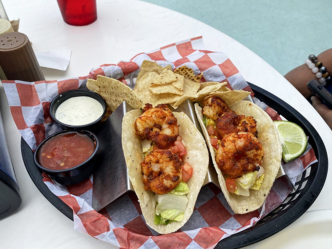These shrimp tacos are dressed for success with just enough toppings to complement&mdash;not overwhelm&mdash;the star of the show.