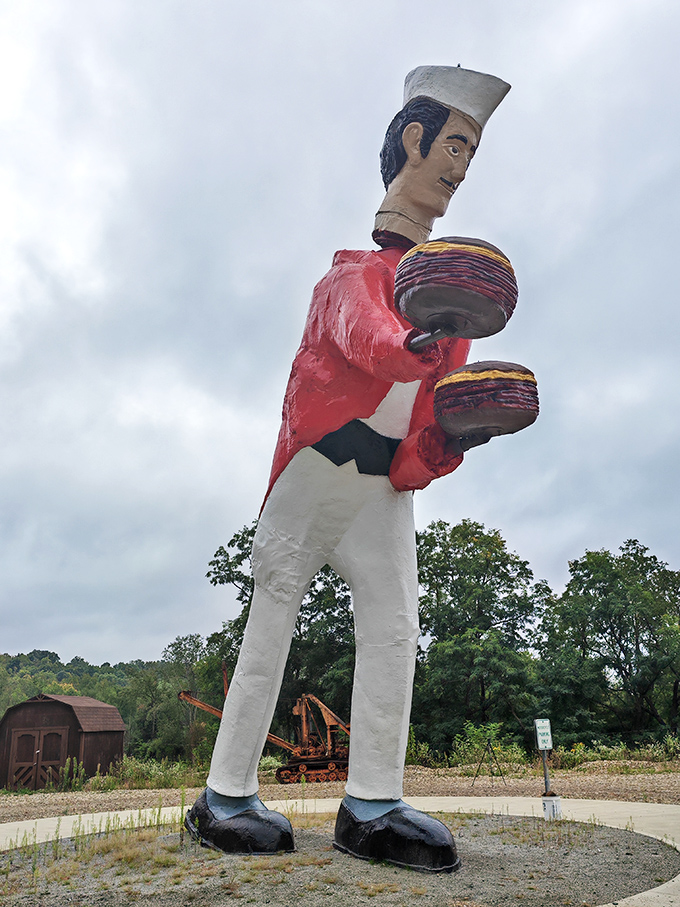From this angle, you can truly appreciate the craftsmanship that went into creating this quirky roadside marvel.