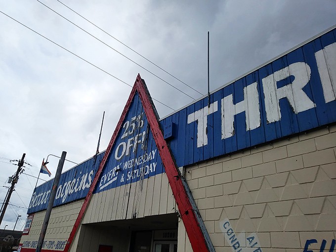 The distinctive triangular roofline makes Better Bargains as recognizable to Portlanders as that famous carpet at the airport.