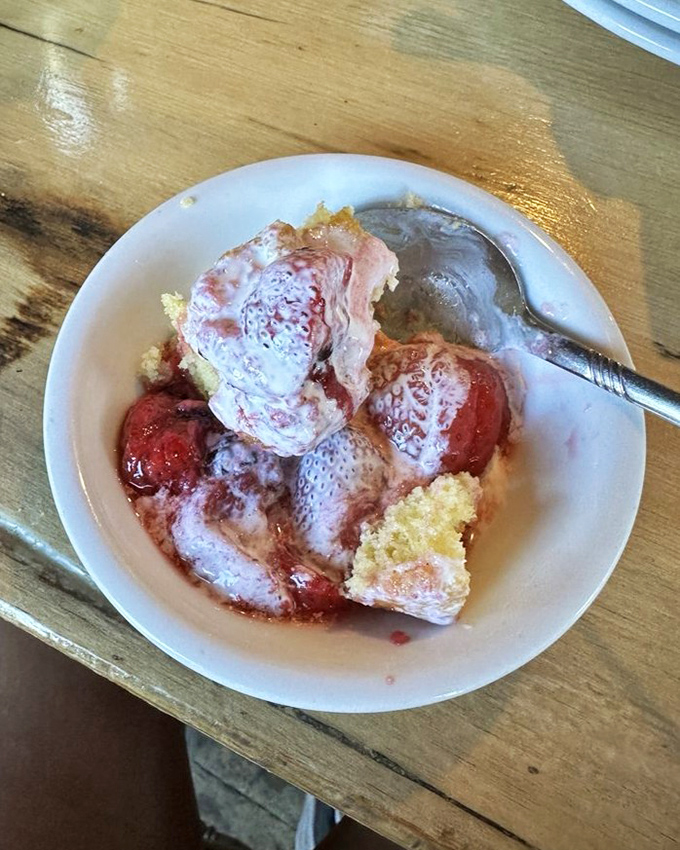 Strawberry shortcake that makes you reconsider saving room for dessert&mdash;sweet, tart, and creamy in perfect harmony.