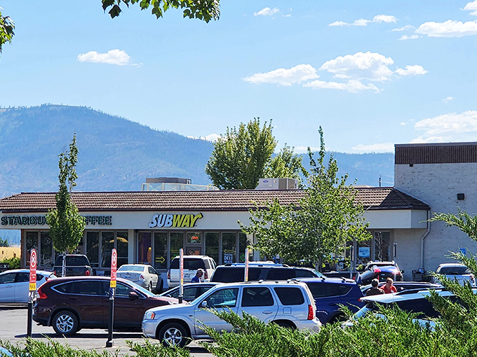Even in small-town America, you're never far from familiar comforts &ndash; though here, you'll enjoy your Subway sandwich with a side of mountain vistas.