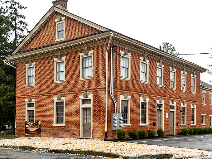 Rain-slicked brick streets and wrought-iron benches &ndash; Strasburg's town square invites you to sit a spell and watch the world go by.