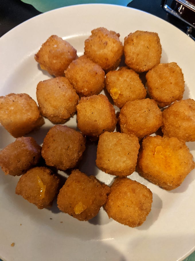 Cheese-filled tater tots that could make a grown person weep with joy. These golden nuggets of potato perfection are what childhood dreams are made of.