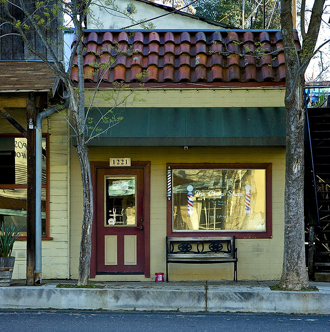 This quaint barbershop window promises more than just a haircut&mdash;it's offering a slice of small-town Americana with every snip.