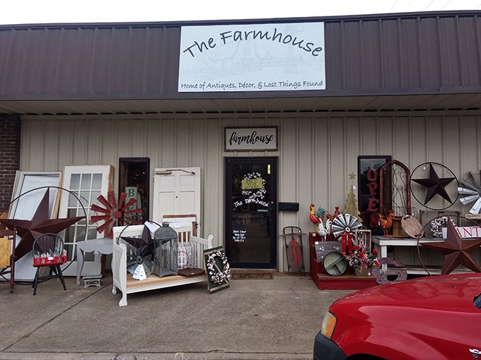 Antique treasures and rustic finds create shopping adventures where every corner holds potential hidden gems.