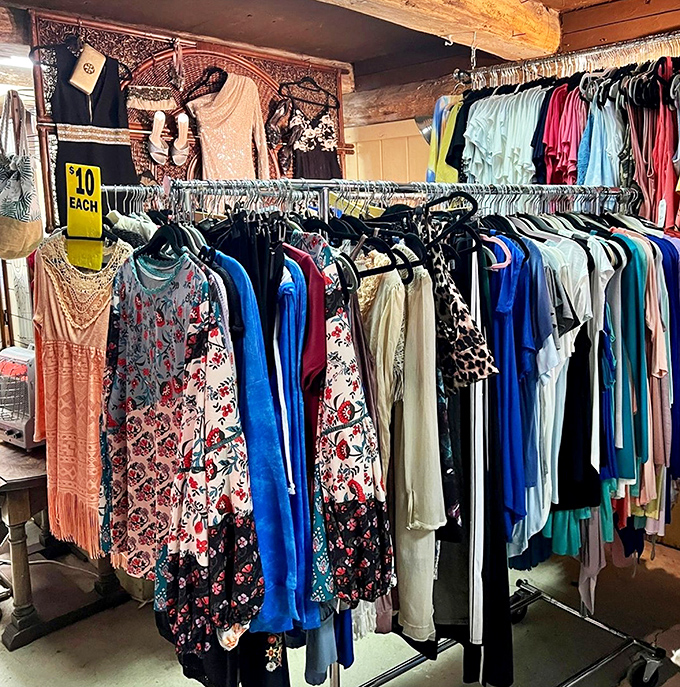 Fashion archaeology at its finest! Rack-diving here might unearth that perfect vintage piece your wardrobe has been secretly longing for.