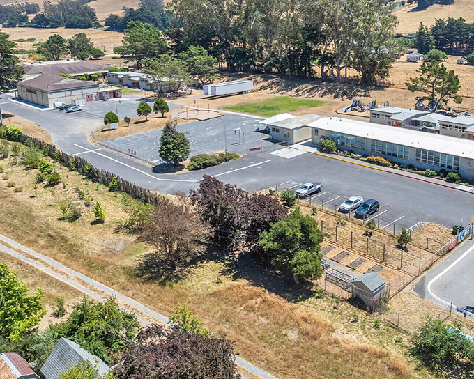 Even the school playground enjoys million-dollar views. Growing up in Tomales means learning geography by simply looking out the window.