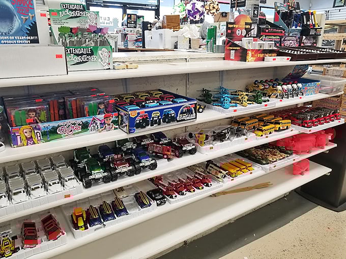 Toy cars lined up like rush hour traffic, except these vehicles won't cause road rage&mdash;just collector's envy and childhood nostalgia.