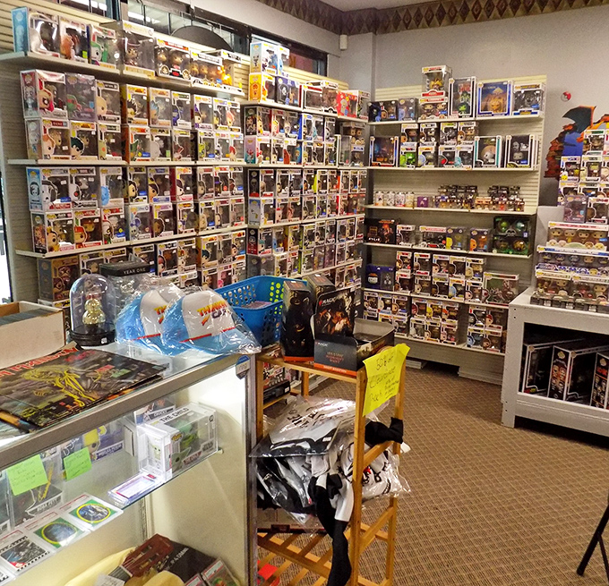 Funko Pop paradise! Where vinyl figurines of every fandom imaginable stand at attention, waiting to join your collection or start a new obsession.