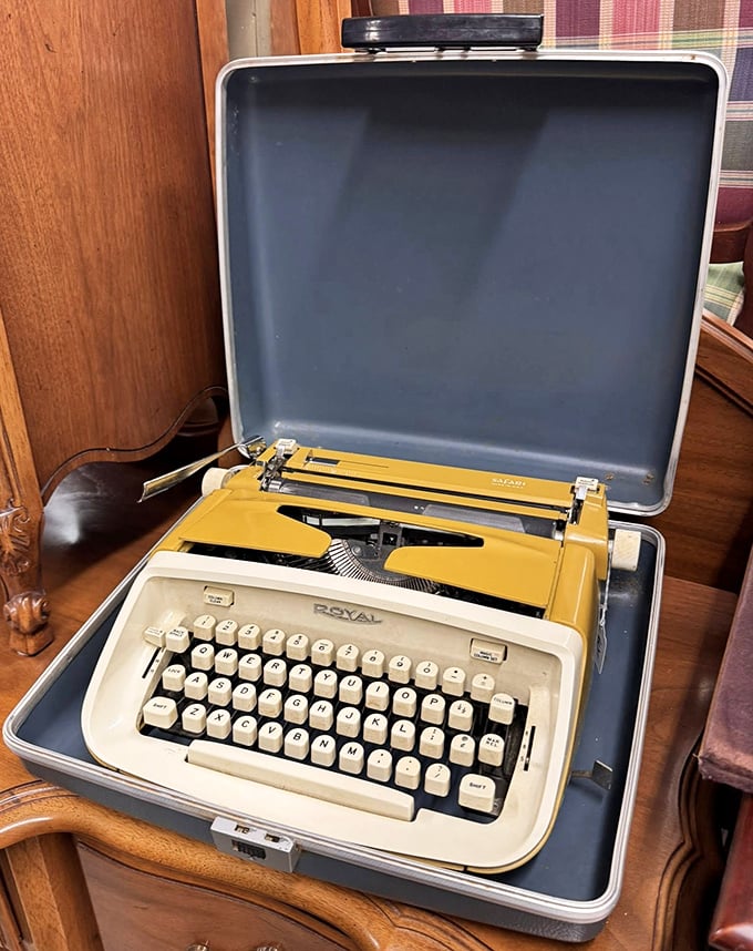 Before autocorrect, there was the satisfying clack-ding-zip of this Royal typewriter &ndash; when writing was a full-contact sport.