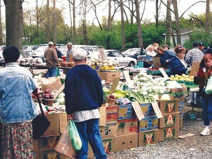 Fresh produce vendors bring farm-to-market goodness, proving that flea markets satisfy both treasure hunting and grocery needs.