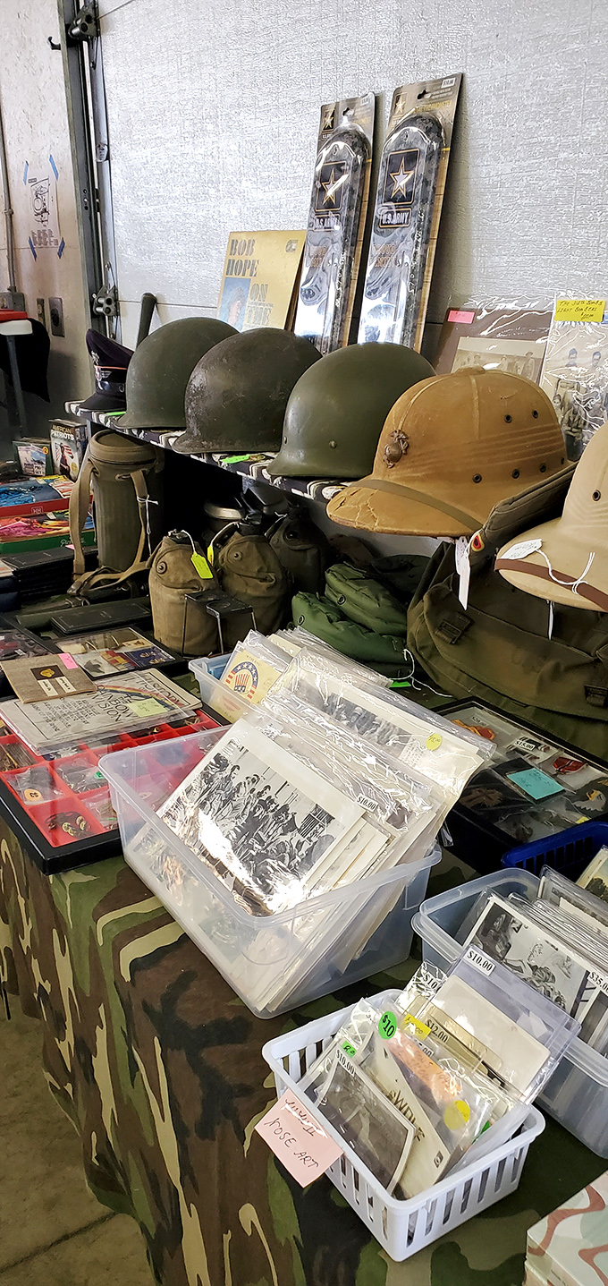History you can wear. These military helmets and memorabilia offer tangible connections to the past for collectors and history buffs alike.