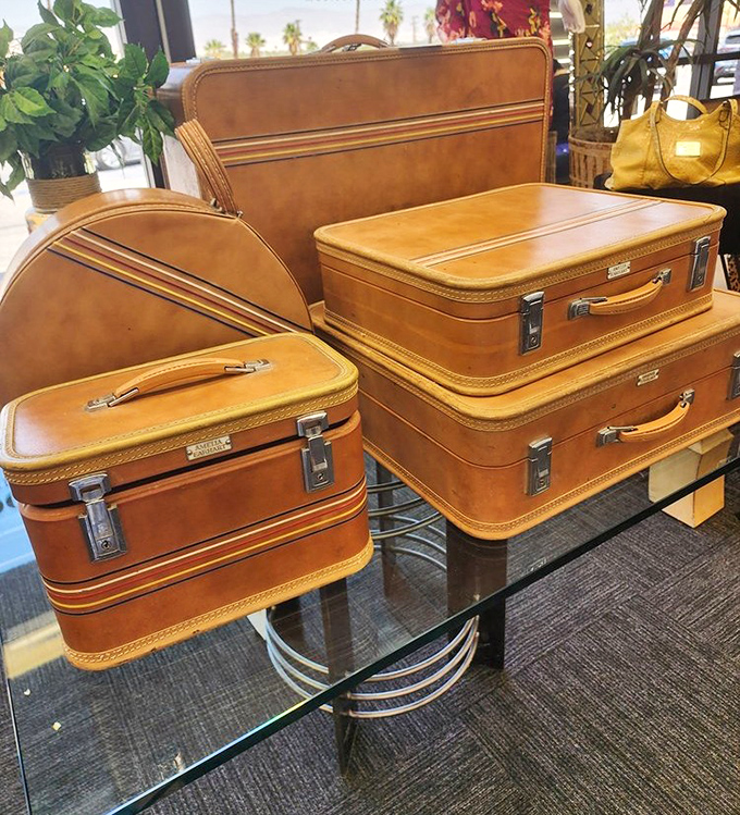 These vintage suitcases aren't just luggage – they're time capsules with handles, ready to become your next conversation-starting coffee table.