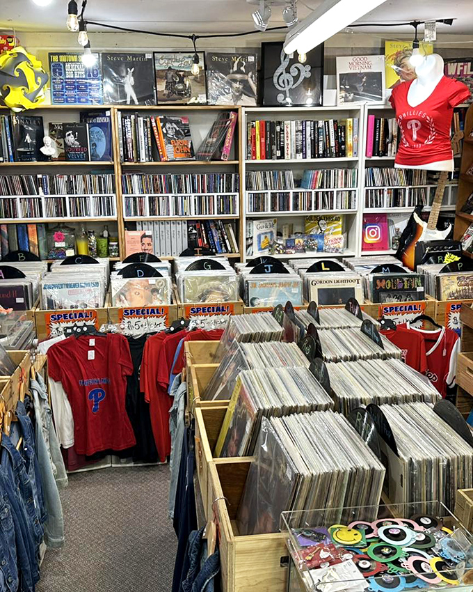 Vinyl paradise! Those record bins hold more musical history than Spotify, and with album art you can actually appreciate without squinting.