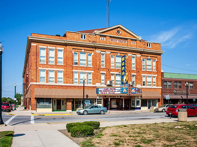 The historic Wapa Theatre marquee still lights up downtown with movie magic. A cinematic time capsule where date nights have unfolded since your grandparents' era.