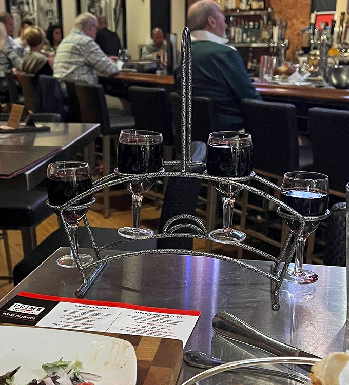 Wine flights that turn decision-making into an adventure—why choose one when you can sample four? Genius.