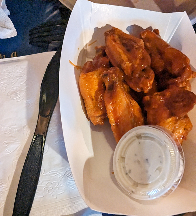 Wings that don't mess around. No pretentious flavors here, just perfectly sauced pieces of chicken that demand to be devoured.