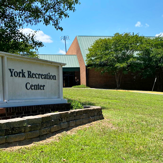The York Recreation Center welcomes all with its understated charm. Community happens here, one basketball game and swim lesson at a time.