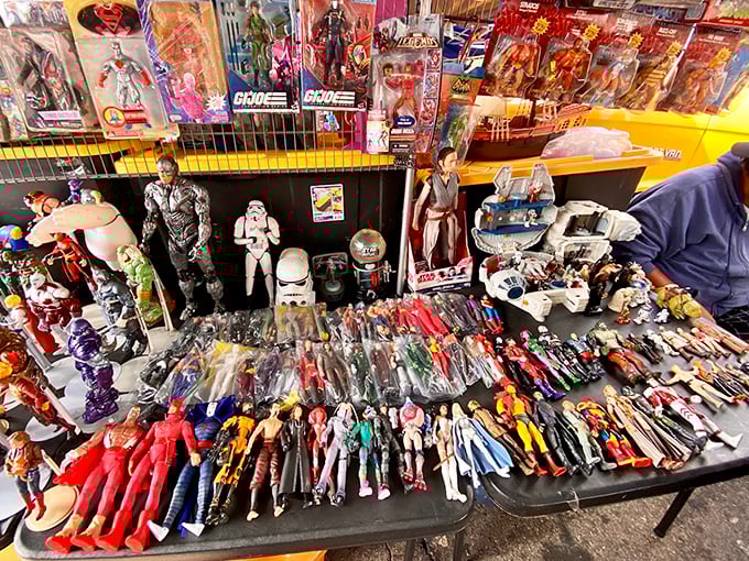 Action figure nirvana! Where childhood heroes stand at attention, ready to be rescued from their plastic prisons and given new adventures.