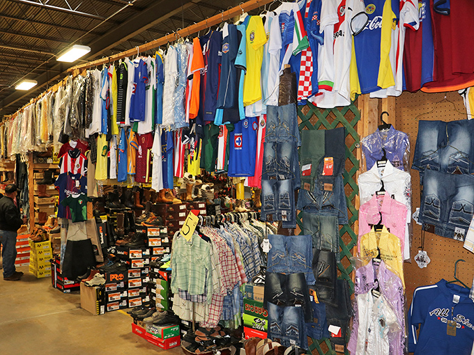 Racks of clothing where yesterday's fashion becomes today's statement piece&mdash;if you're brave enough to wear it.