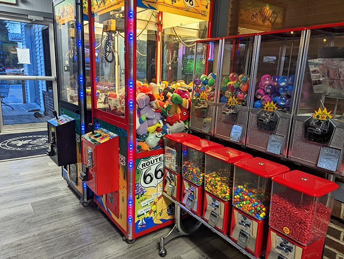 Because sometimes adults need playtime too. The arcade area offers a perfect excuse to linger after your meal.