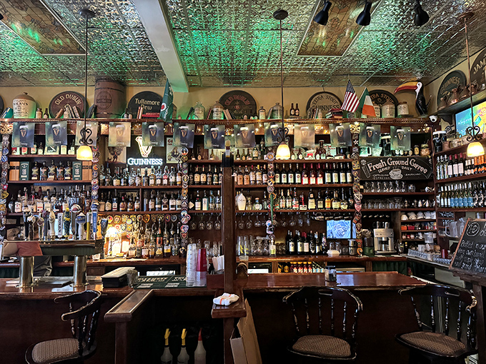 Behind this bar lies liquid history&mdash;hundreds of bottles telling stories of distilleries from Dublin to the Highlands, each waiting for the right listener.