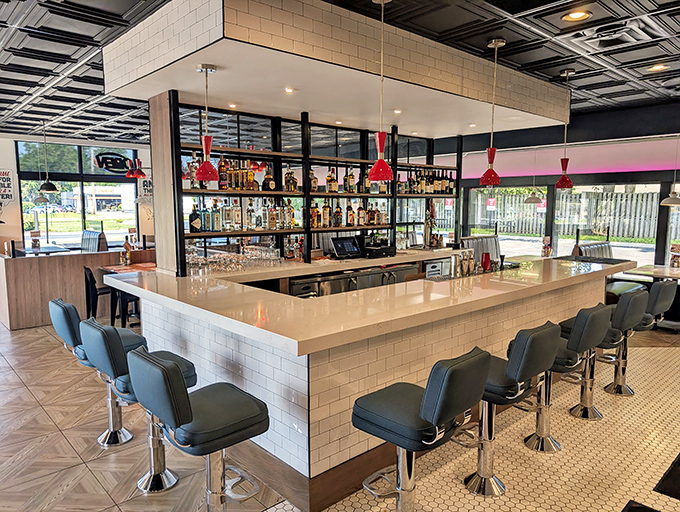 The bar area isn't just serving drinks&mdash;it's offering front-row seats to the delicious drama unfolding in this Dayton culinary hotspot.